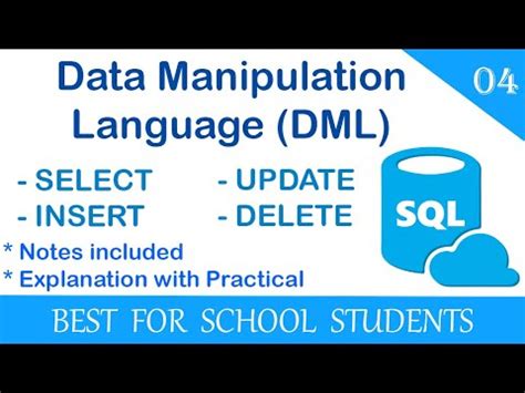What Is Data Manipulation Language In Sql Using Select Insert