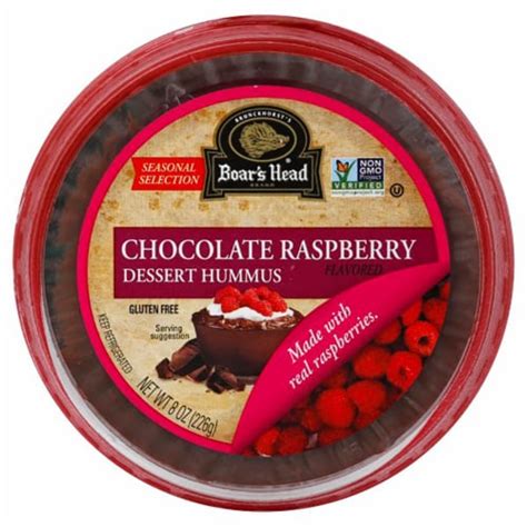 Boar S Head Chocolate Raspberry Flavored Dessert Hummus 8 Oz 8 Oz