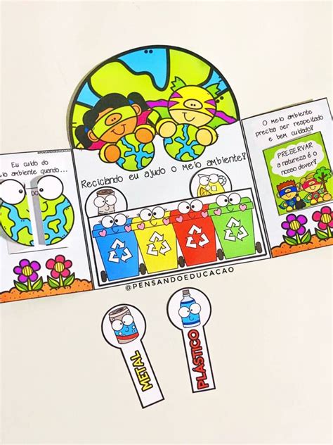 Lapbook do meio ambiente Pensando Educação Por Leticia