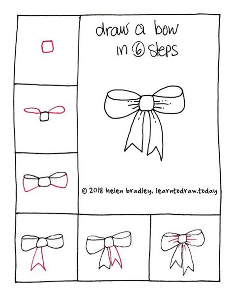 How To Draw A Bow In 6 Easy Steps Bow Drawing Easy Doodle Art