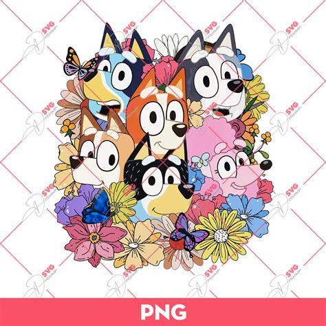 Bluey Friends Flower Png Bluey Muffin Bingo Png Svg Dreamer Verloop Io
