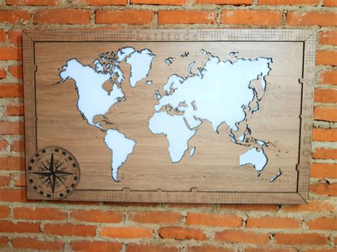 Mapa Mundo Madeira Mapa Mundi Lets Travel The World 120x85cm