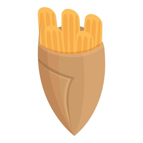 Caf Churro Icono De Dibujos Animados Vector Pasteler A