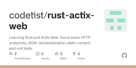 GitHub Codetist Rust Actix Web Learning Rust And Actix Web Some