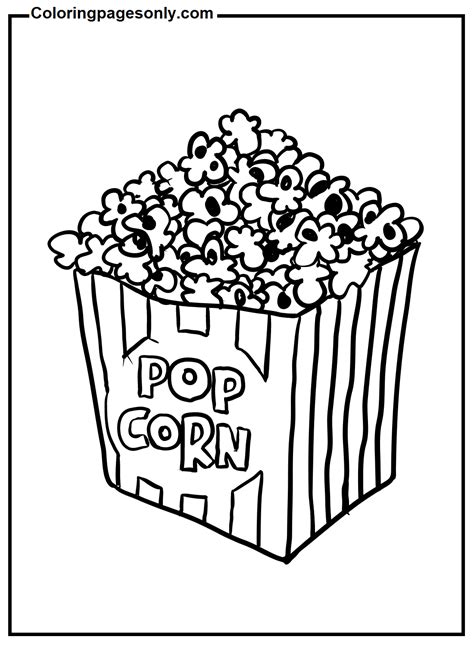 Popcorn Coloring Pages Coloring Pages