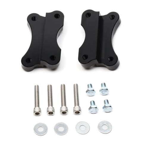Black Front 21 Wheel Fender Riser Relocator For Harley Softail FLST