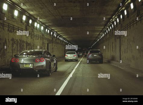 Car Rides Through The Tunnel Point Of View Driving Driving Motion Blur