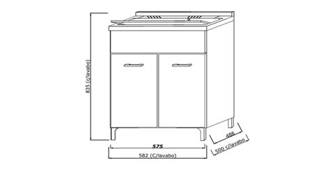 Lavatoio In Legno X Cm Colore Rovere Fumo Con Vasca E Tavoletta