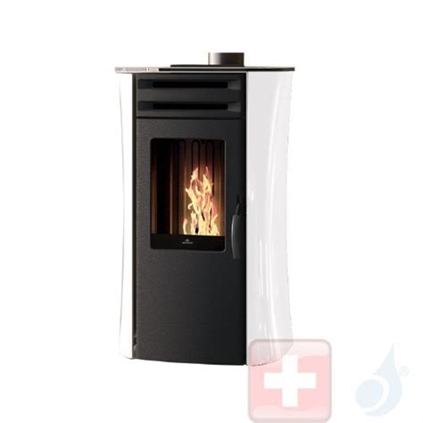 Pelletöfen Edilkamin 8 0 kW Dania Air Tight C Plus glass Weiß