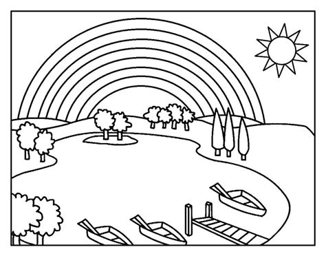50 Desenhos para colorir de Arco íris Como fazer em casa