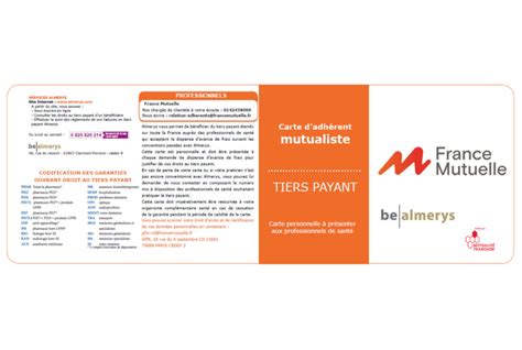 Votre Carte De Tiers Payant France Mutuelle Les Avantages