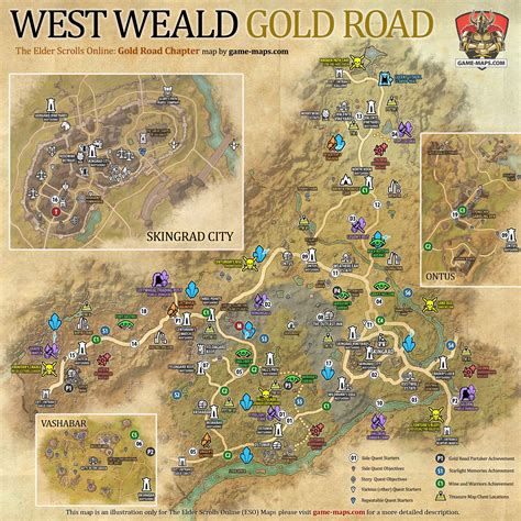 West Weald Map Gold Road The Elder Scrolls Online ESO