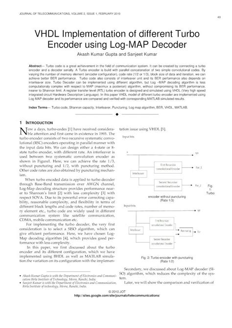 pdf vhdl implementation of different turbo encoder using log map dokumen tips