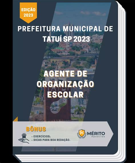 Apostila Agente De Organiza O Escolar Prefeitura De Tatu Sp