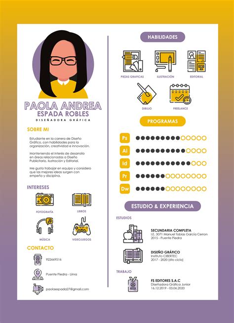 CURRICULUM VITAE DISEÑO GRÁFICO Behance
