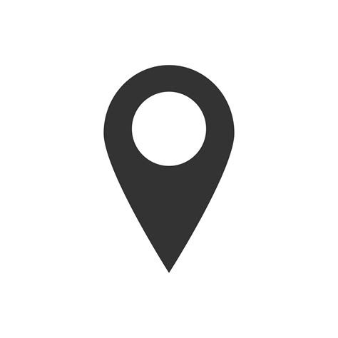 icono de vector de ubicación símbolo de lugar pictograma gps signo