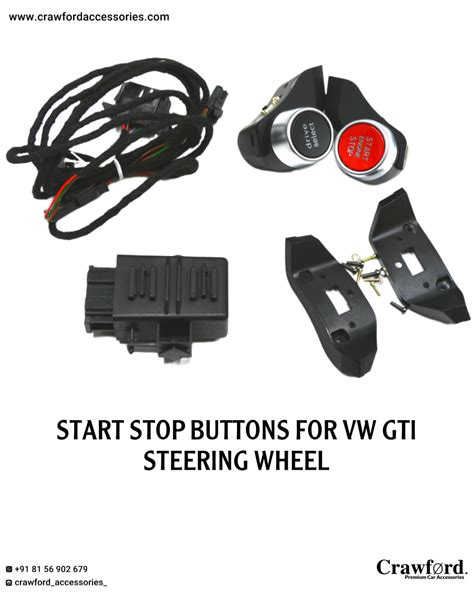 Crawford Car Accessories START STOP BUTTONS FOR VW GTI STEERING WHEEL