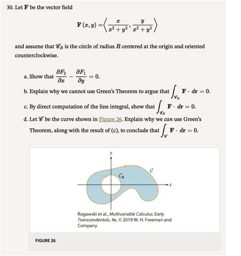 solved 30 let f be the vector field f 1 y 22 y2 22 y2 and assume that r is the circle