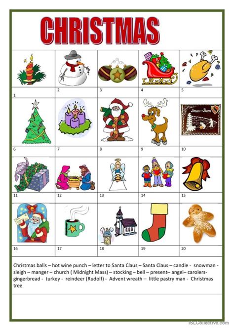 Christmas English Esl Worksheets Pdf Doc