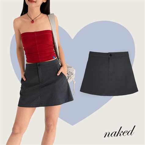 Chân váy chữ A dáng ngắn NAKED by V Basic Skirt Shopee Việt Nam
