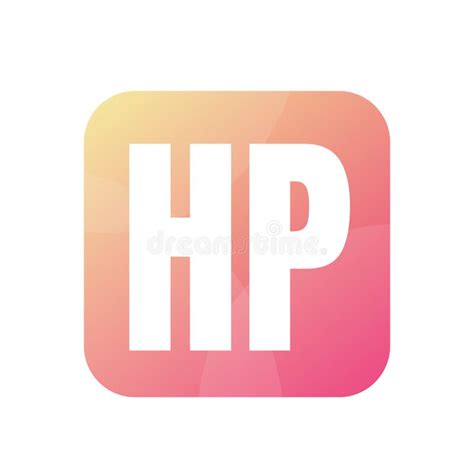 HP Letter Logo Design With Simple Style Stock Vector Illustration Of