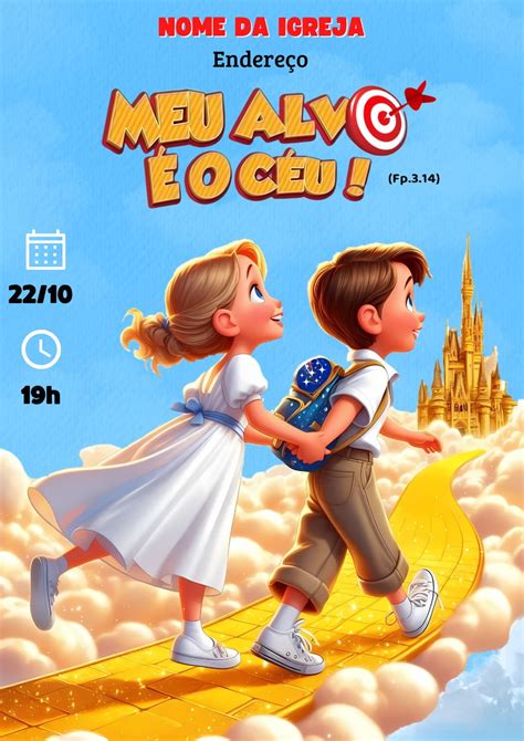 Convite Digital Meu Alvo É o Céu Elo7 Produtos Especiais