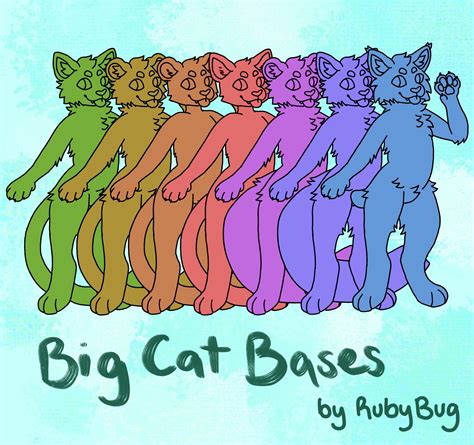 Big Cat Furry Bases P2u Anthro Feline Adoptreference Bases Etsy