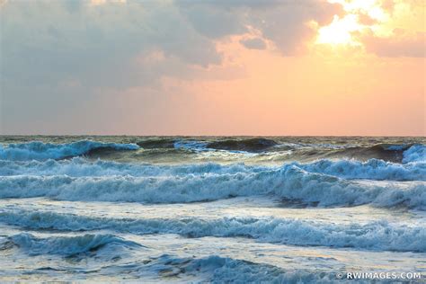 Framed Photo Print Picture Of Sunrise Atlantic Ocean Waves Assateague
