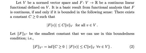Solved Let V Be A Normed Vector Space And F VR Be A Chegg