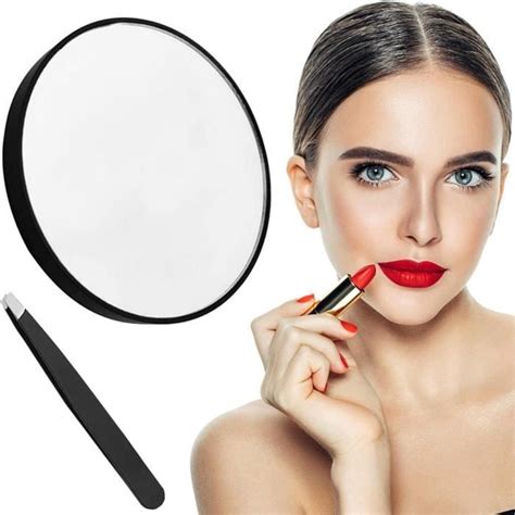 Miroir Grossissant X20 Pour Maquillage Miroir De Poche Portable Avec