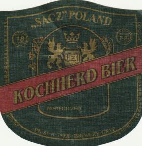 Drink Label Kochher Bier Browar Gryf Szczyrzyc PolandCol PL BEER 007679