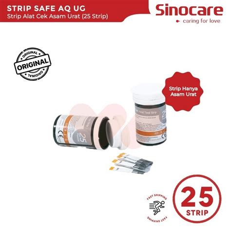 Jual SINOCARE SAFE AQ UG ALAT TES ASAM URAT 50 STRIP Shopee Indonesia