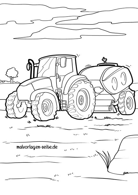 Malvorlage Traktor Ausmalbild Kostenlos Herunterladen
