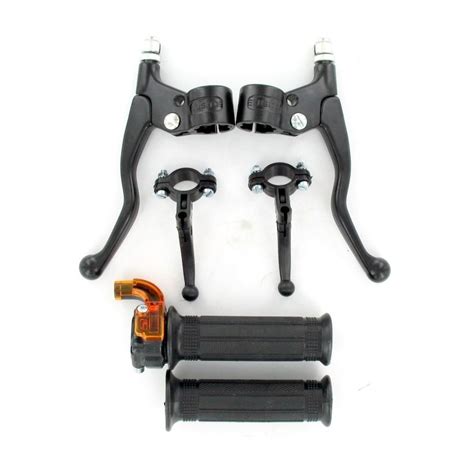 Kit Poignée Cyclo MBK 51 103 Universel Complet Noir Gaz Mini Targa