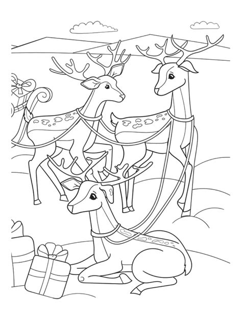 Coloriage Renne De No L Dessins Imprimer