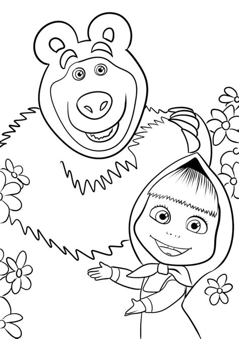 Dibujos De Masha Y El Oso Para Colorear