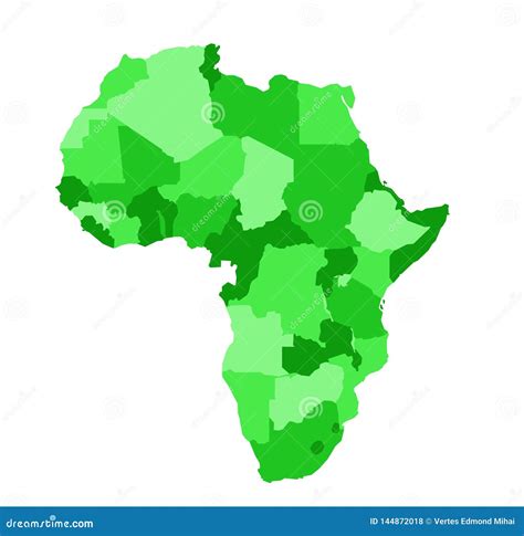 Ejemplo Del Vector Del Mapa De frica Ilustración del Vector