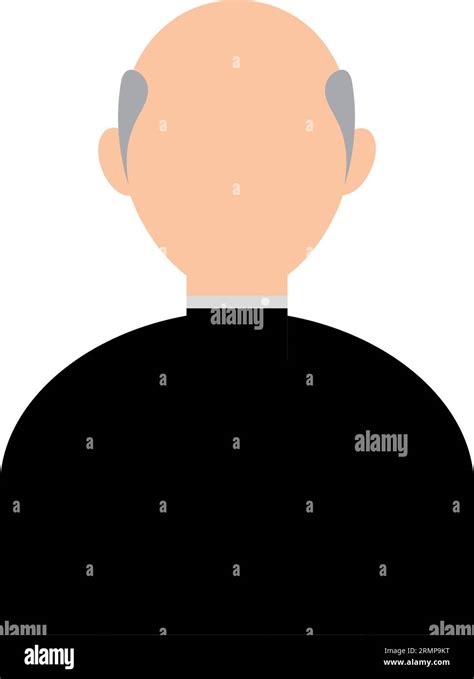 Isolated Abstract Colored Male Priest Character Vector Stock Vector