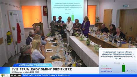 LVII Sesja Rady Gminy Biesiekierz 2023 06 05 Absolutoryjna YouTube