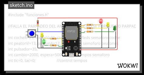 semaforo 2 wokwi esp32 stm32 arduino simulator