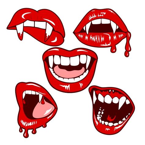 Vampire Mouth Cuttable Design PNG DXF SVG Eps File Etsy