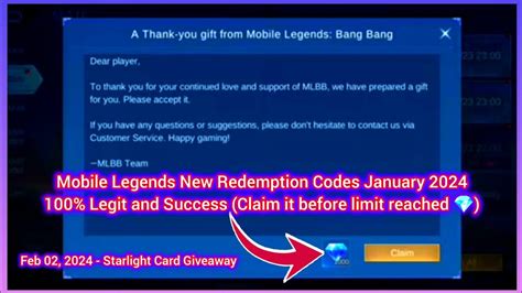Mobile Legends Redeem Code January Mlbb Diamond Code Today