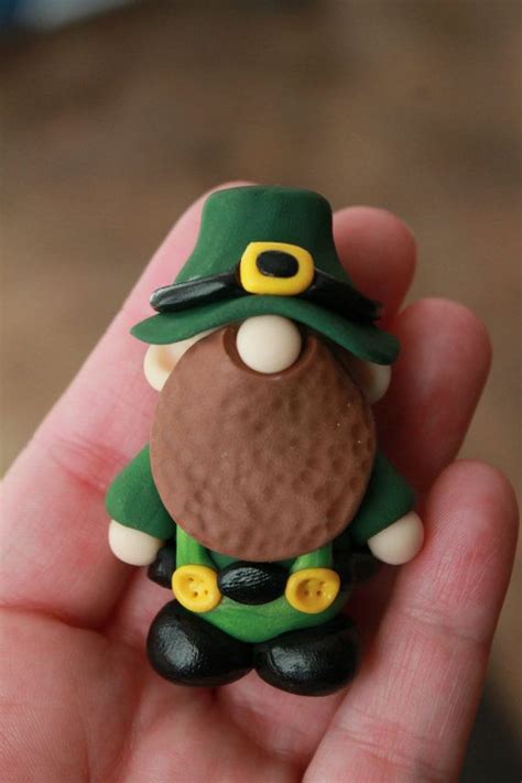 St Patrick S Day Gnome Leprechaun Polymer Clay St Patrick S Day
