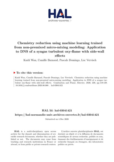 pdf chemistry reduction using machine learning trained from non premixed micro mixing modeling