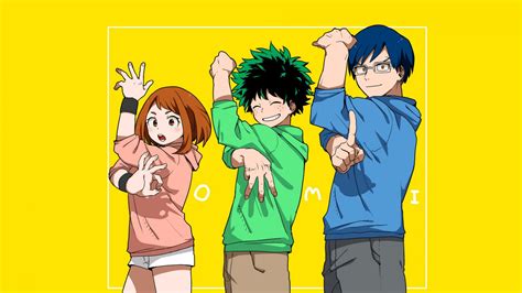 Izuku Midoriya Ochaco Uraraka Tenya Iida Hd My Hero Academia Wallpapers Hd Wallpapers Id 63462