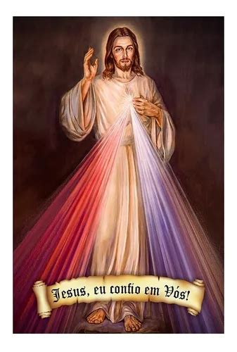 Quadro Jesus Eu Confio Em Vós Religioso Misericordioso Tela
