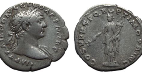 Trajanus Denarius Felicitas Ap23104 Felicitas COS V P P S P Q R