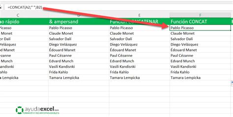 Cómo unir los valores de dos o más celdas Ayuda Excel