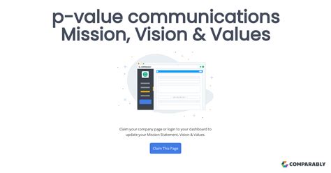 P Value Communications Mission Vision Values Comparably