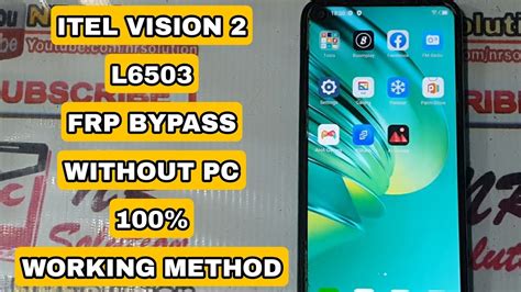 Itel Vision L Frp Bypass Without Pc Android Youtube